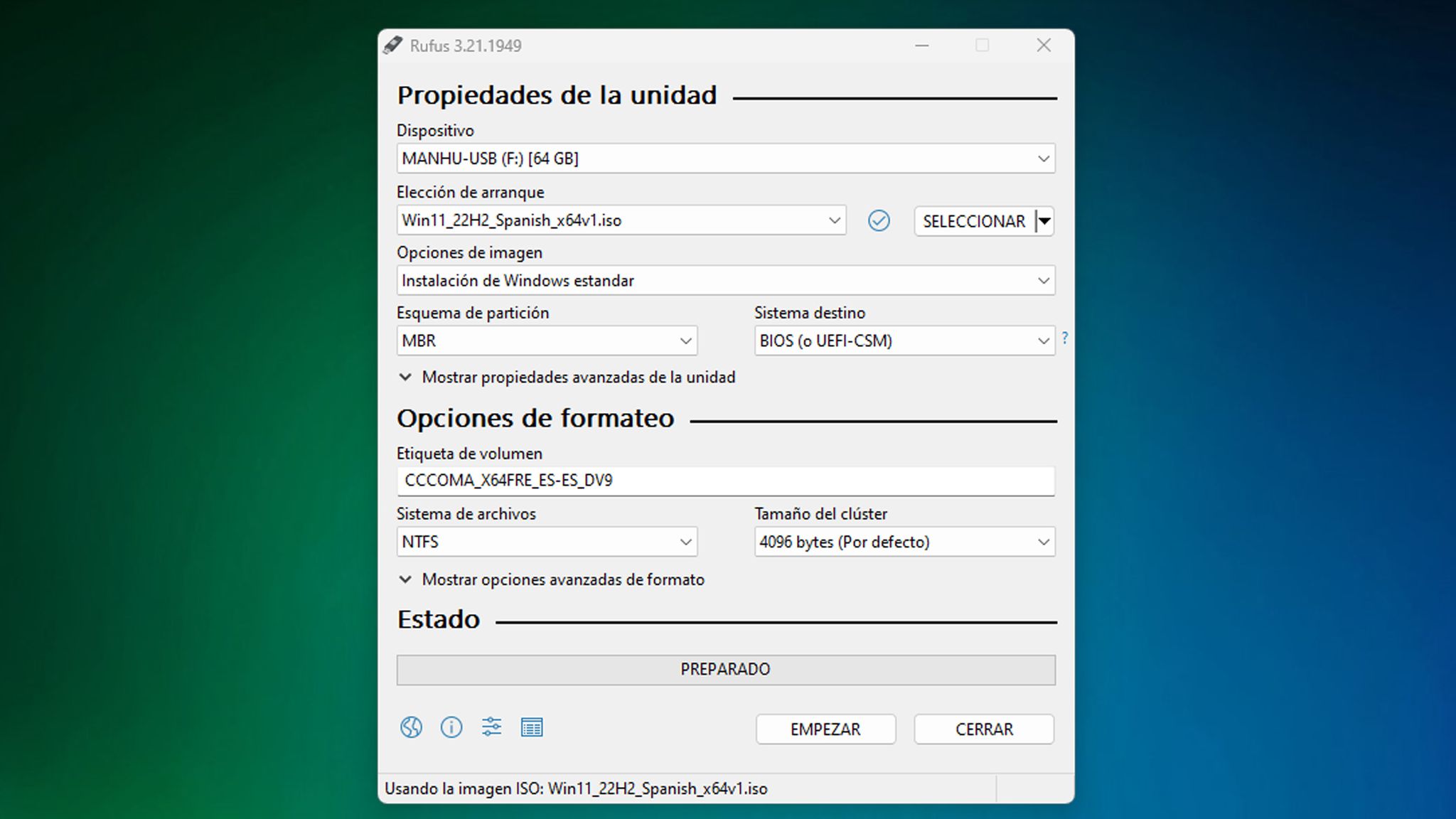 Cómo usar Rufus para crear un disco de arranque