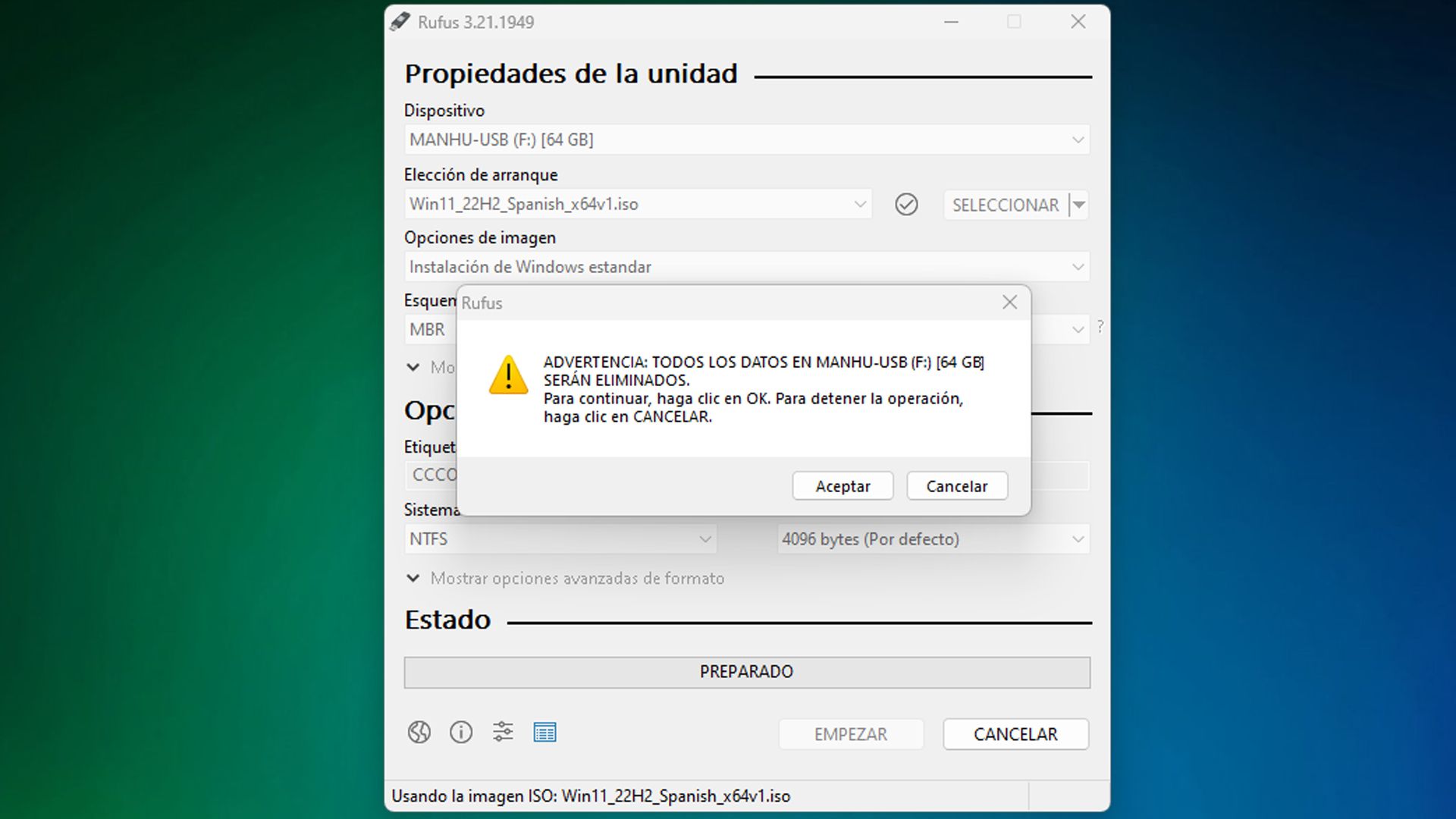 Cómo usar Rufus para crear un disco de arranque