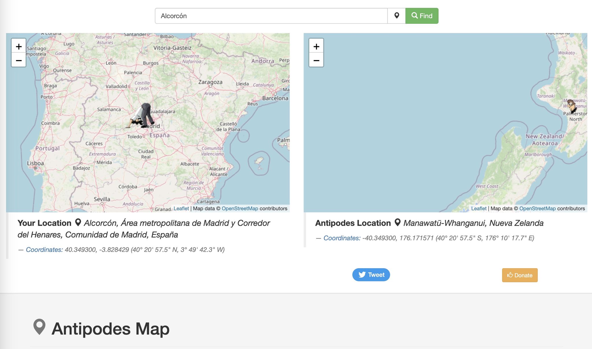 El Google Maps de las antípodas: este mapa te dice dónde terminarías si ...