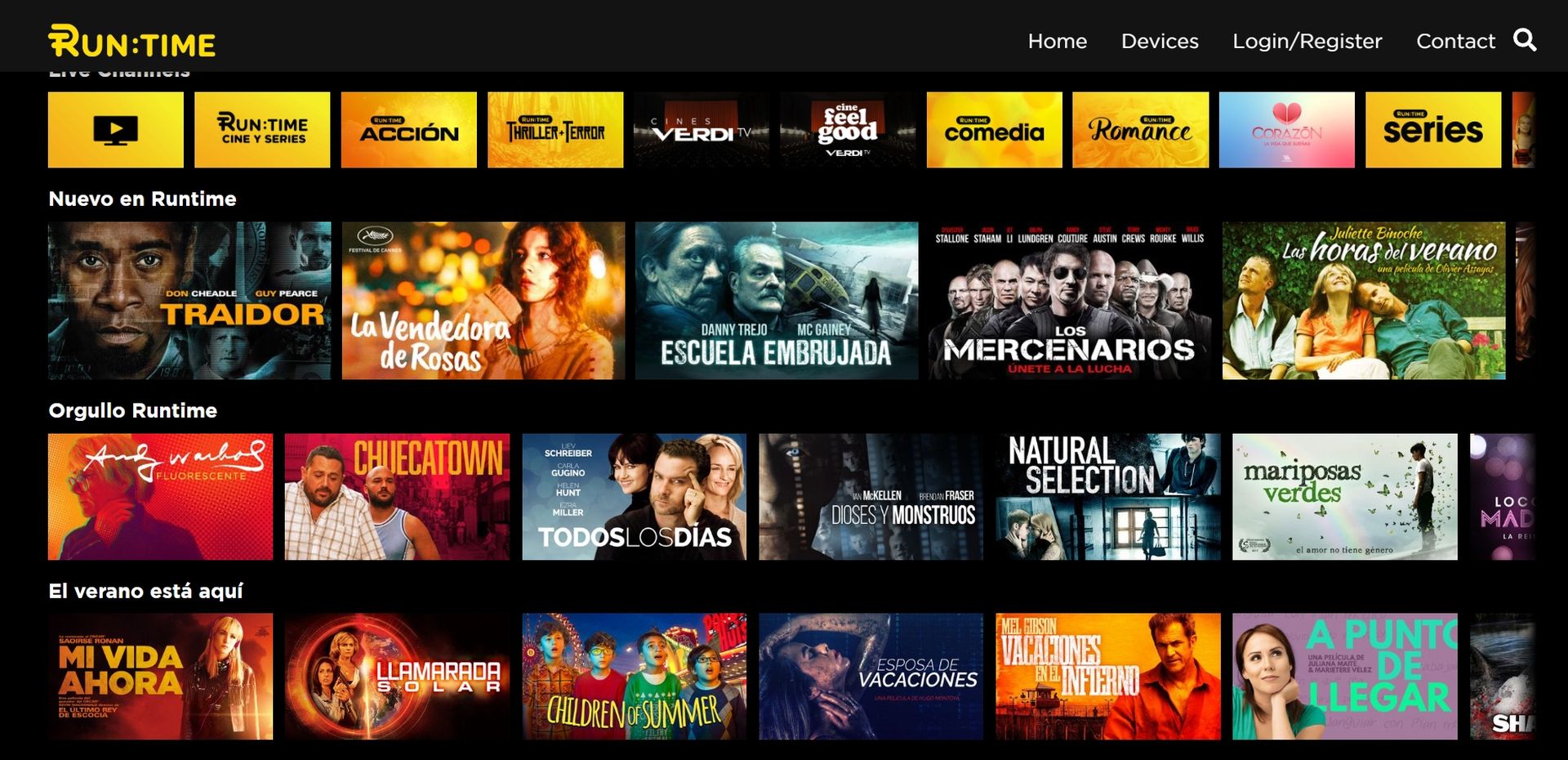Runtime, la nueva plataforma online para ver series y películas gratis y sin registro