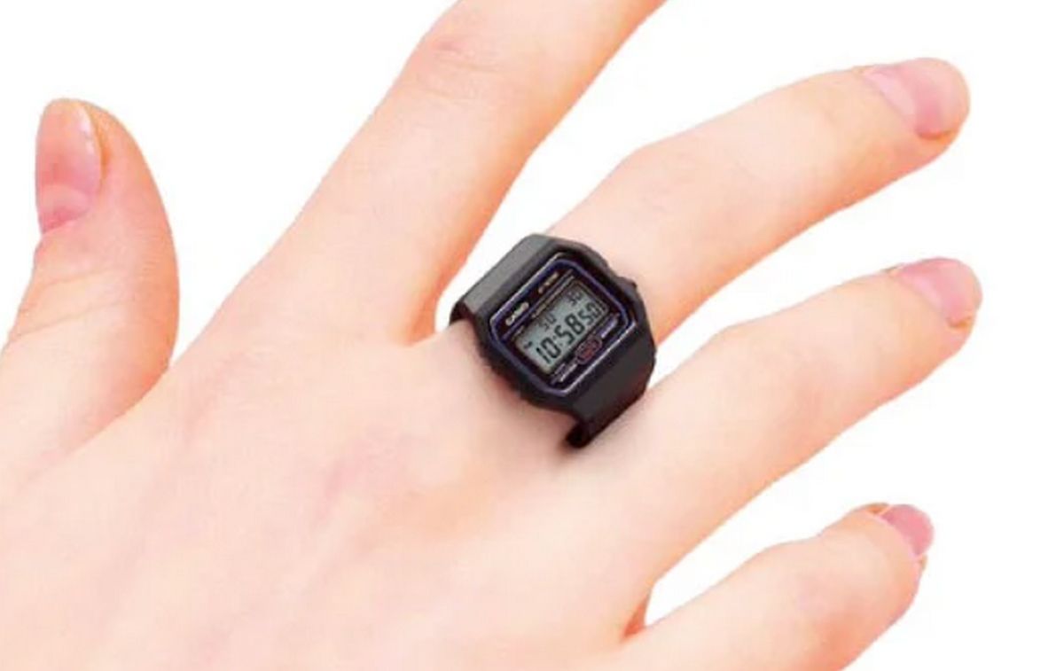 Llegan los mini relojes Casio, que se llevan como un anillo
