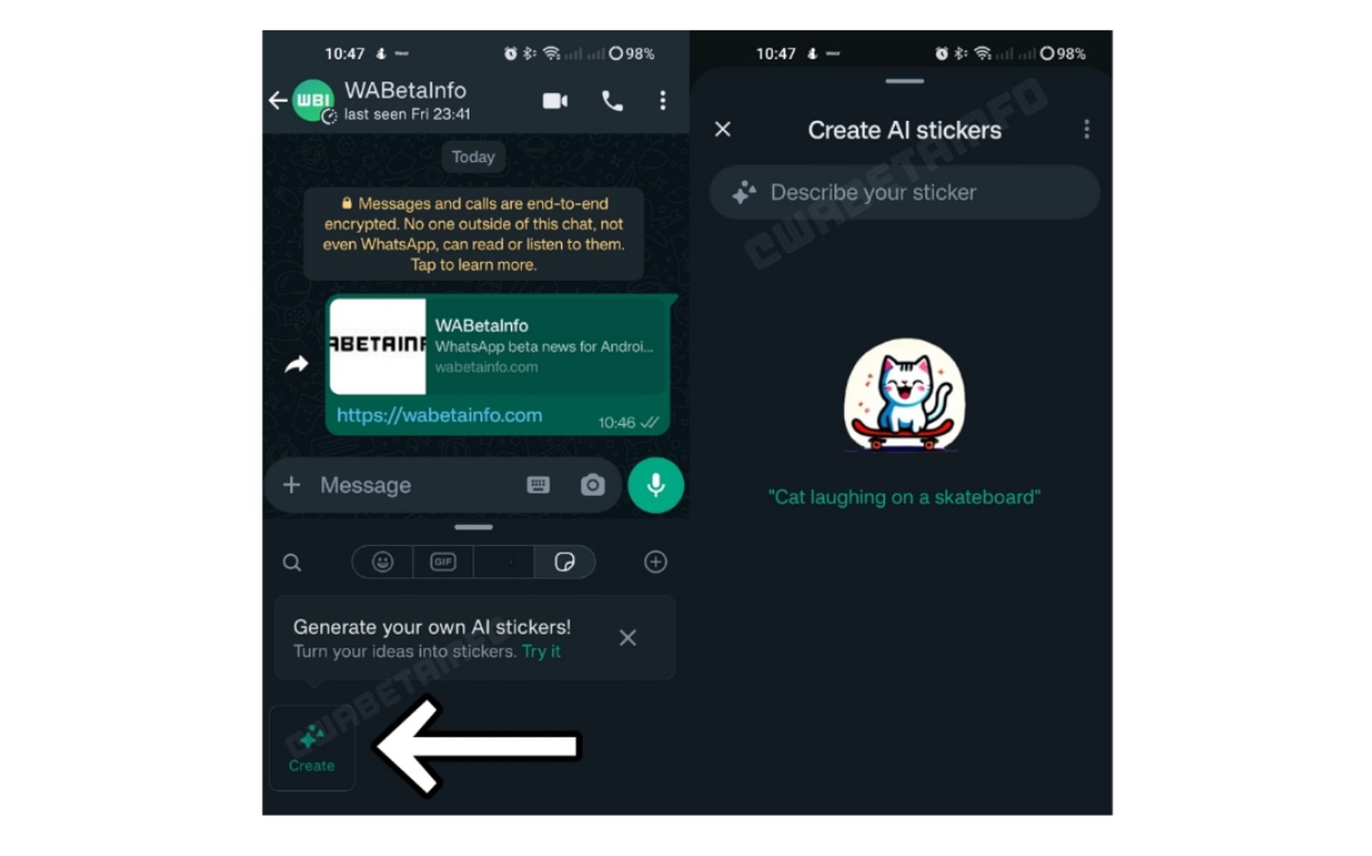 Stickers generados con IA: la última novedad que podría llegar a WhatsApp
