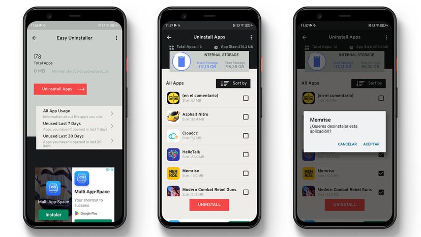 Cómo desinstalar varias aplicaciones a la vez en Android