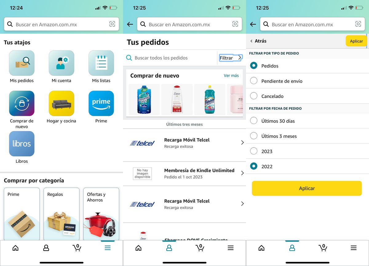 Así puedes ver la primera compra que hiciste en Amazon