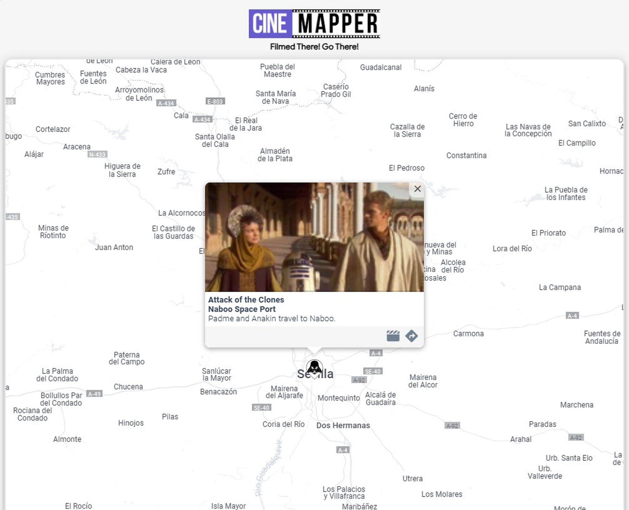 El Google Maps del cine: este mapa te dice qué películas o series se ...