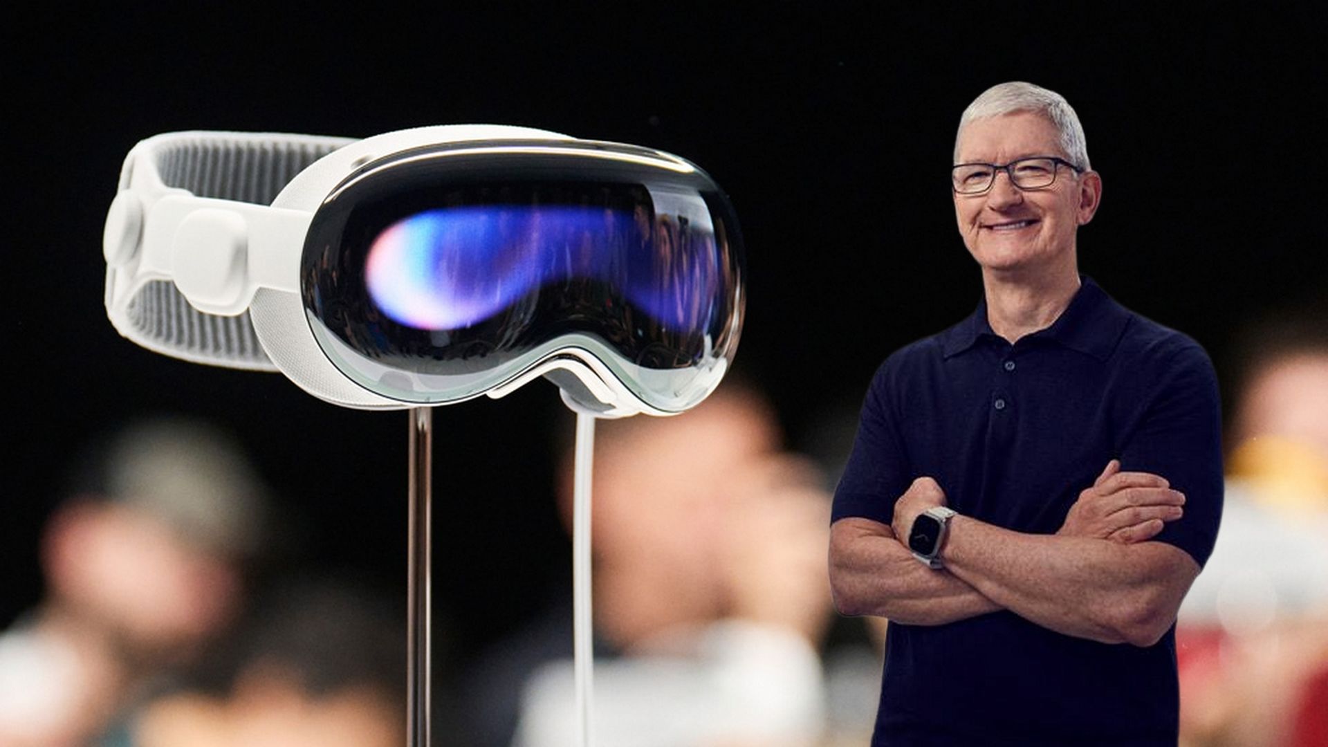 Tim Cook aparece por primera vez con las Apple Vision Pro puestas ...