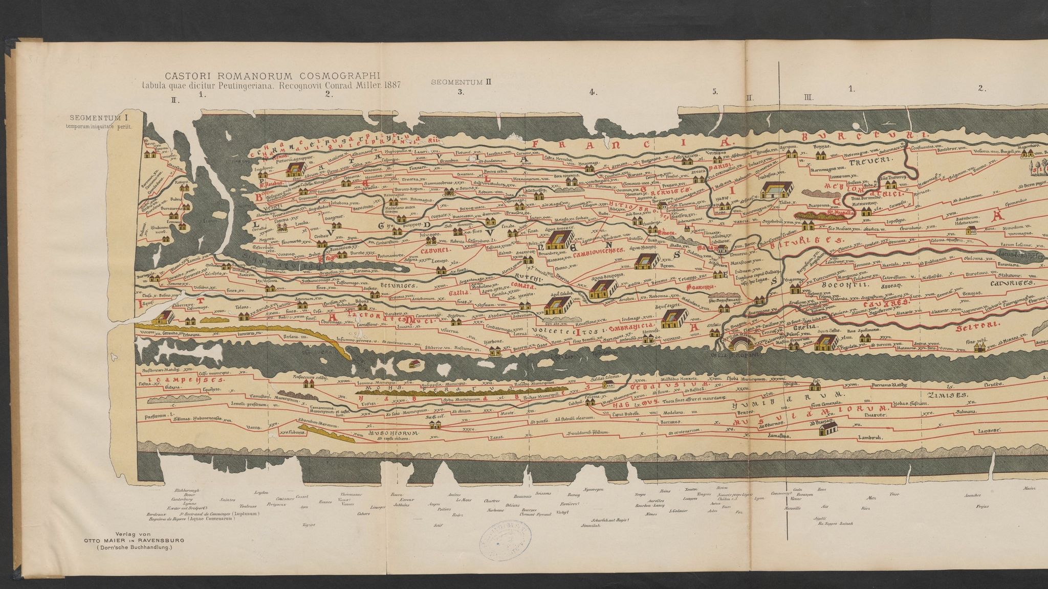 Tabula Peutingeriana, el único mapa de carreteras del Imperio Romano ...
