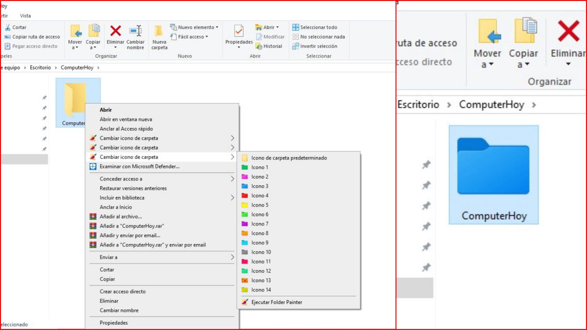 Cómo cambiar el color de las carpetas en Windows