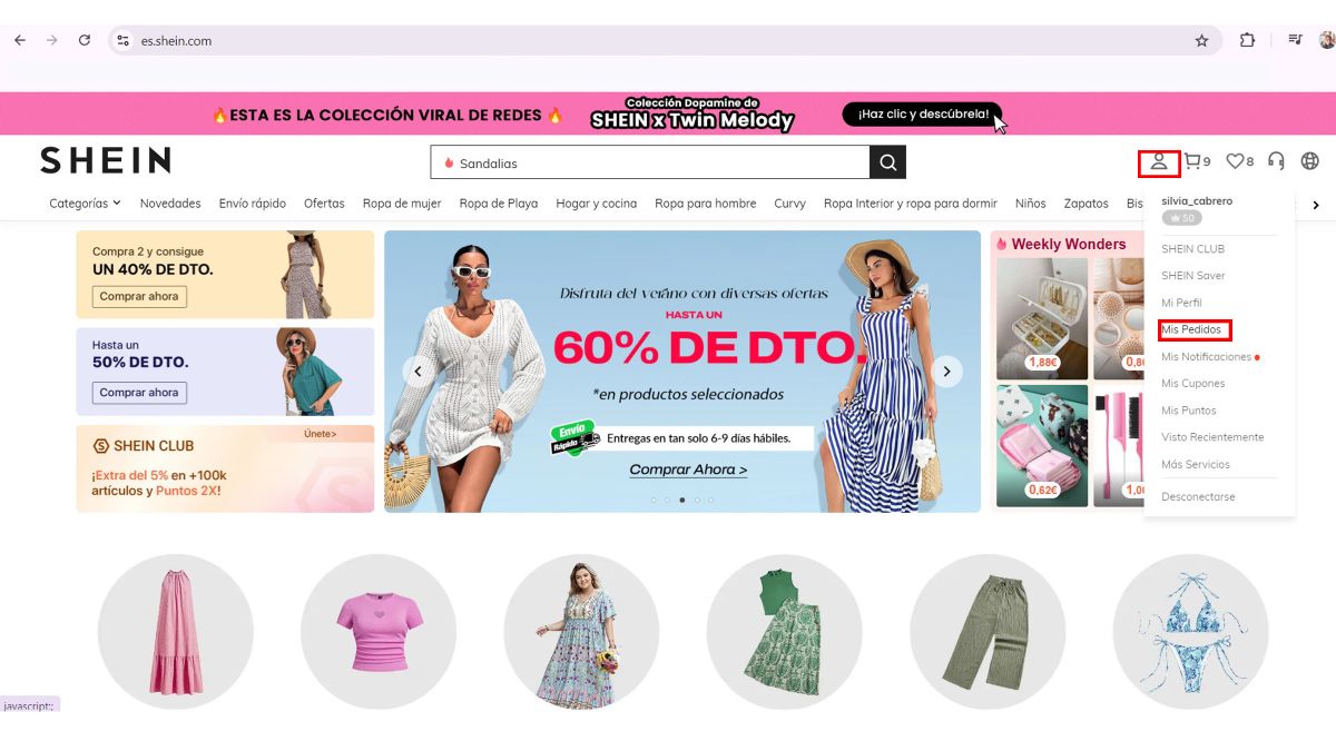 Cómo puedo devolver un paquete de Shein