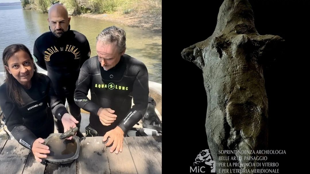 Encuentran en el fondo de un lago una estatua de 3.000 años de ...