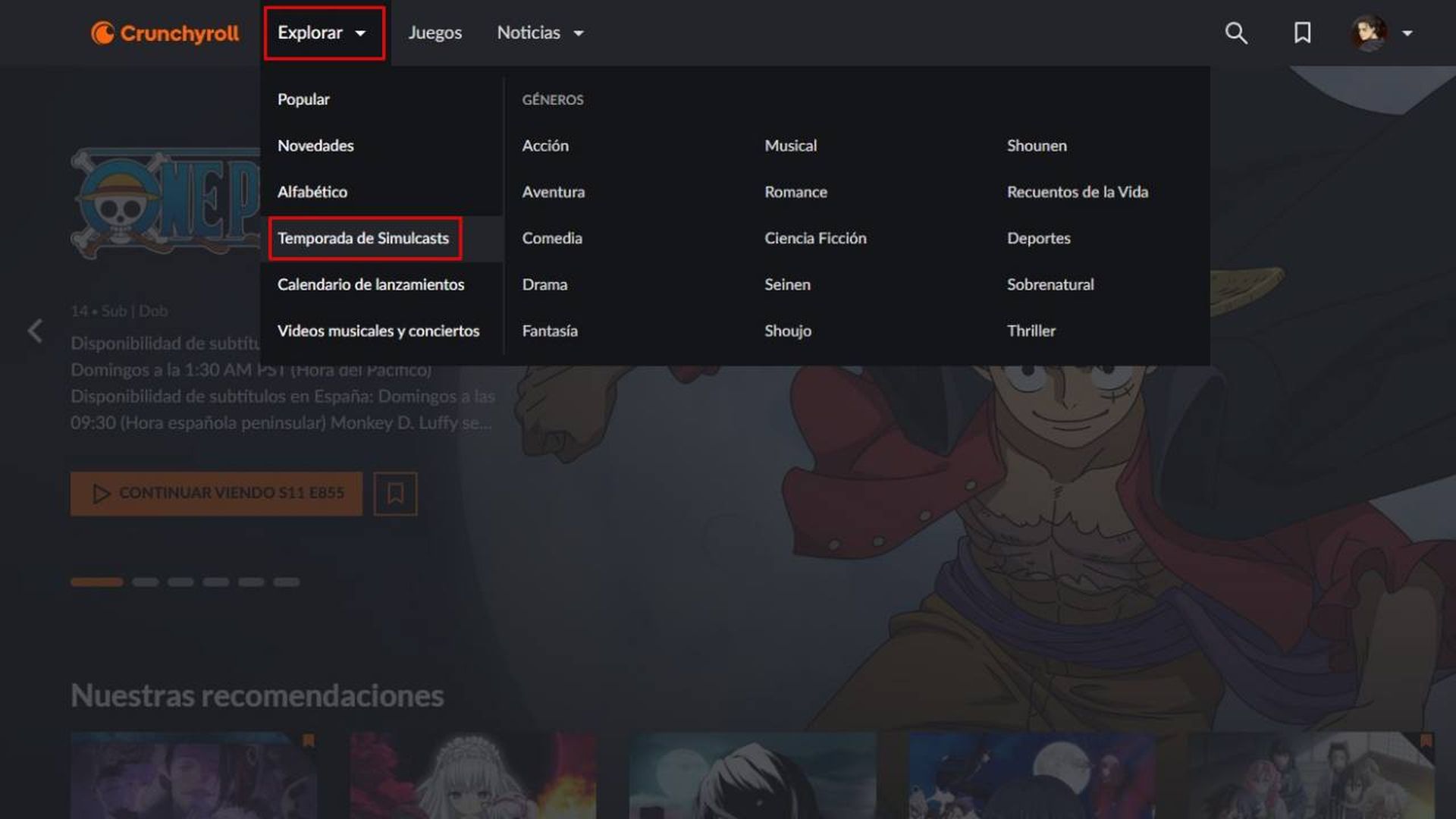 Qué es Simulcast en Crunchyroll y por qué deberías usarlo
