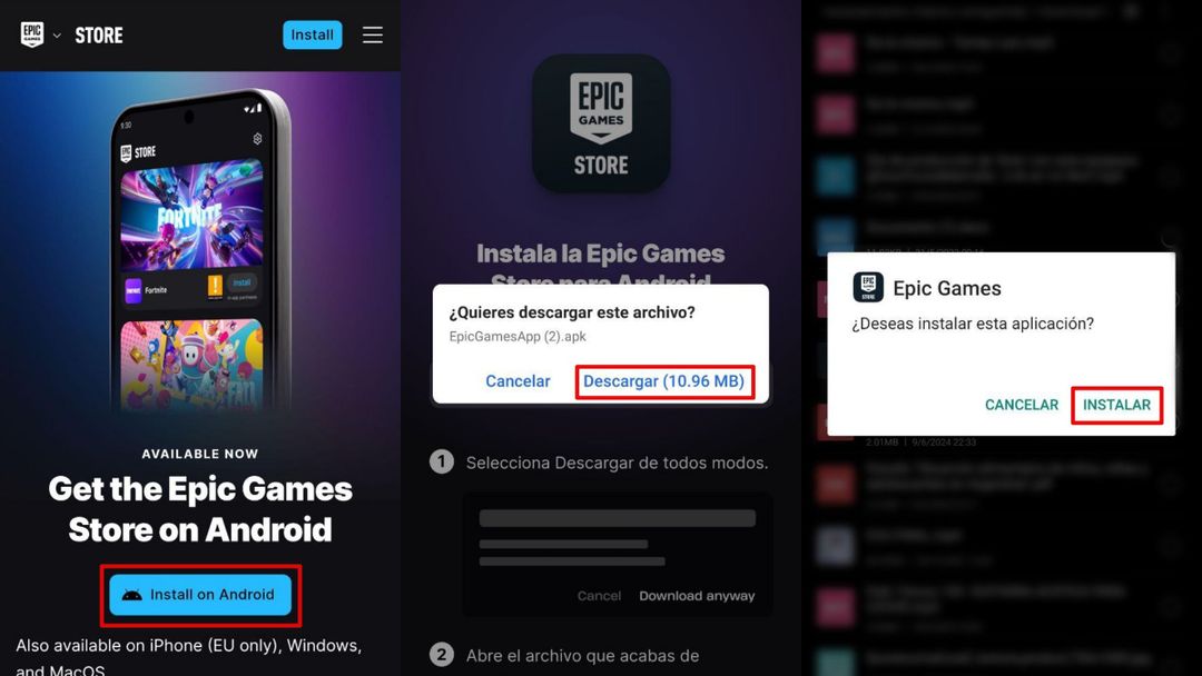 Cómo instalar Epic Games en Android e iOS