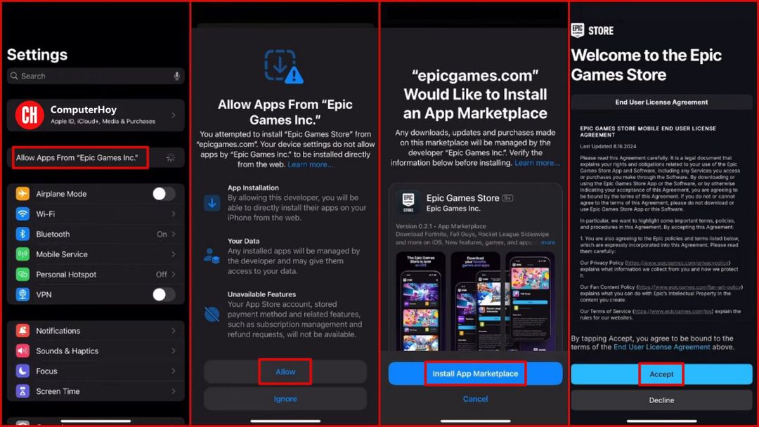 Cómo instalar Epic Games en Android e iOS
