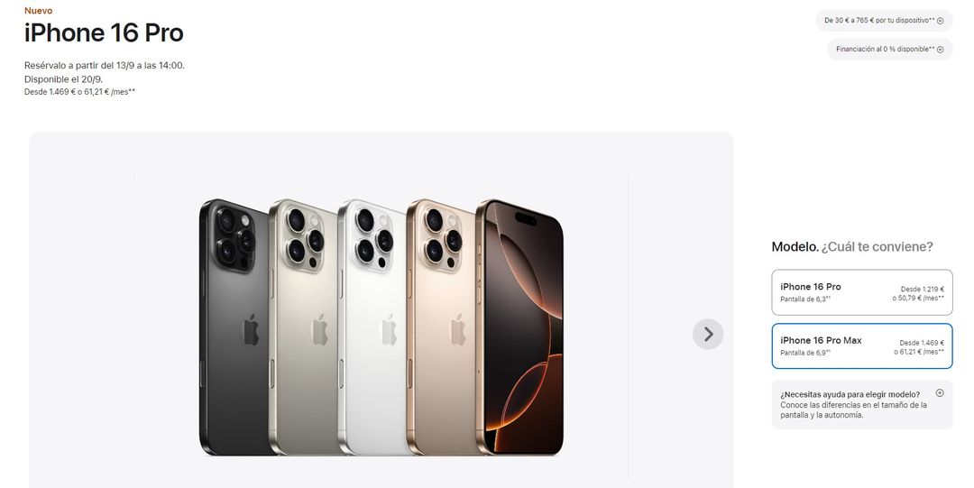 Estos son los precios de los nuevos iPhone 16 en España
