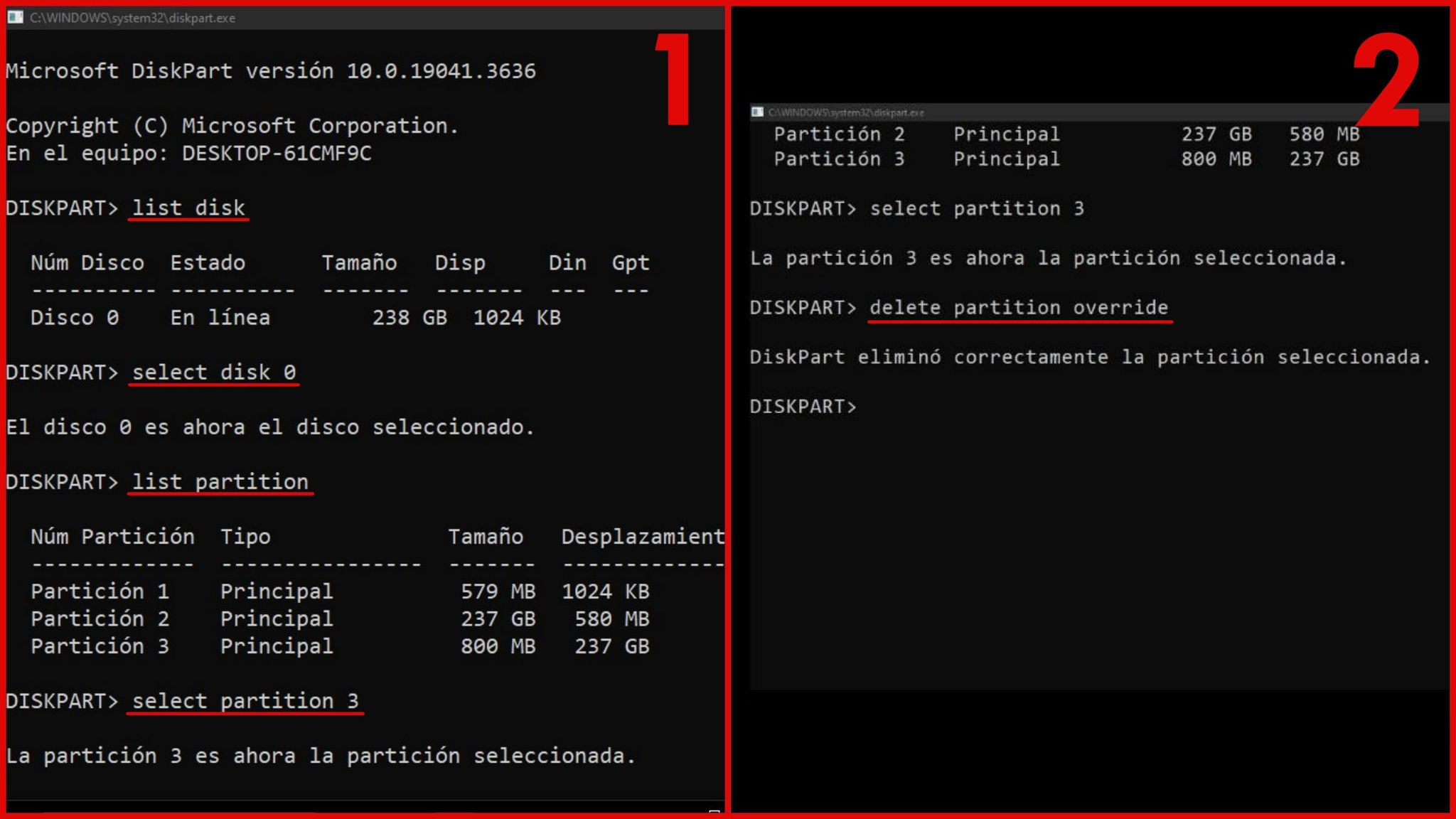 Cómo usar el comando DiskPart para gestionar las particiones en Windows