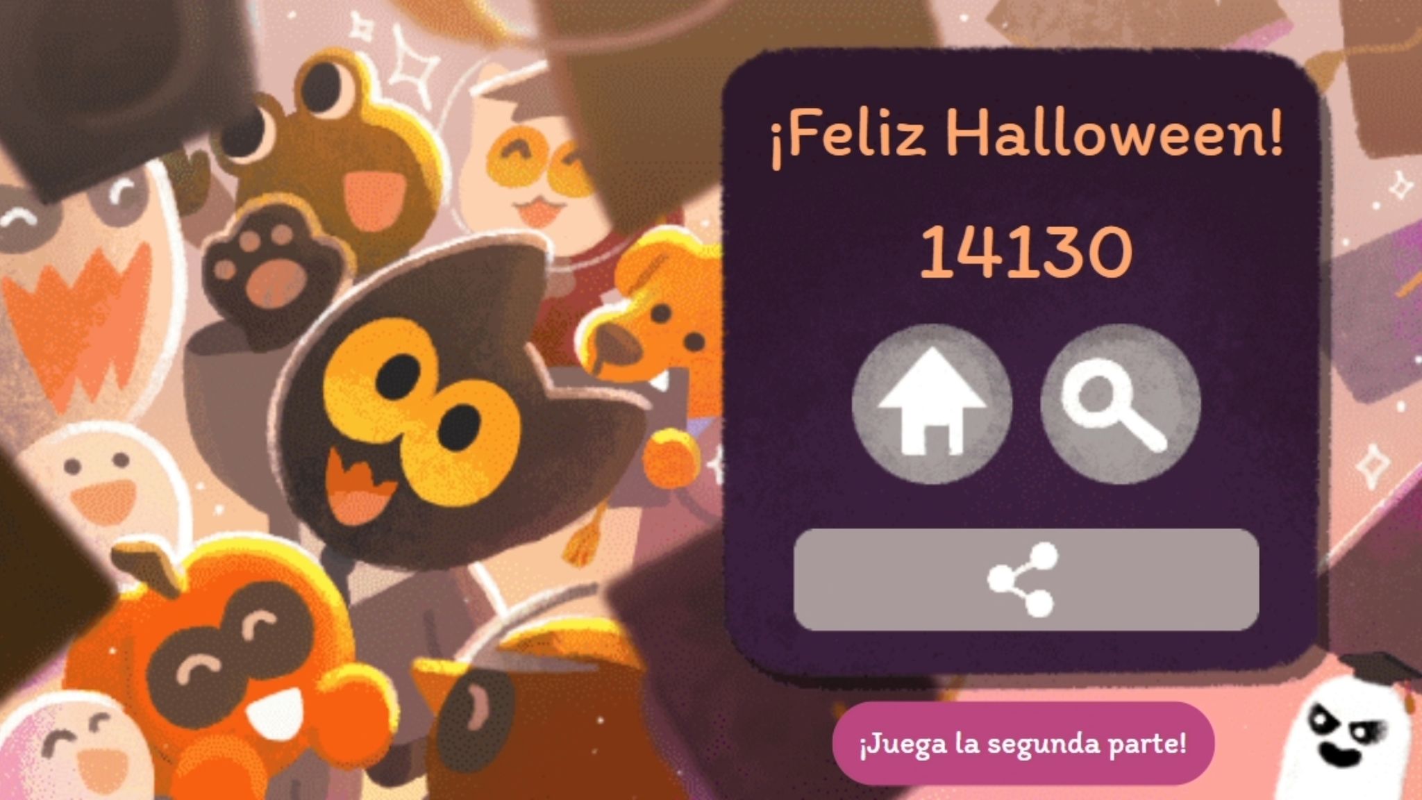 Google matará tu productividad con un doodle y juego especial de Halloween