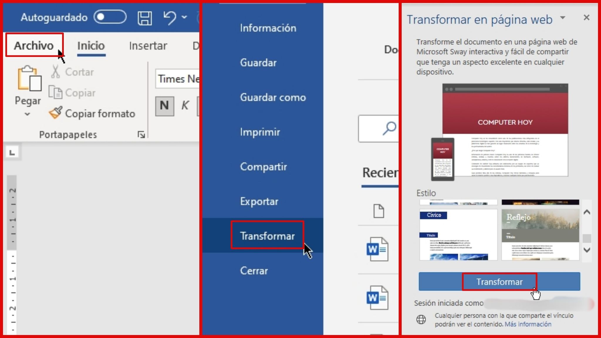 Cómo convertir un documento Word en una página web
