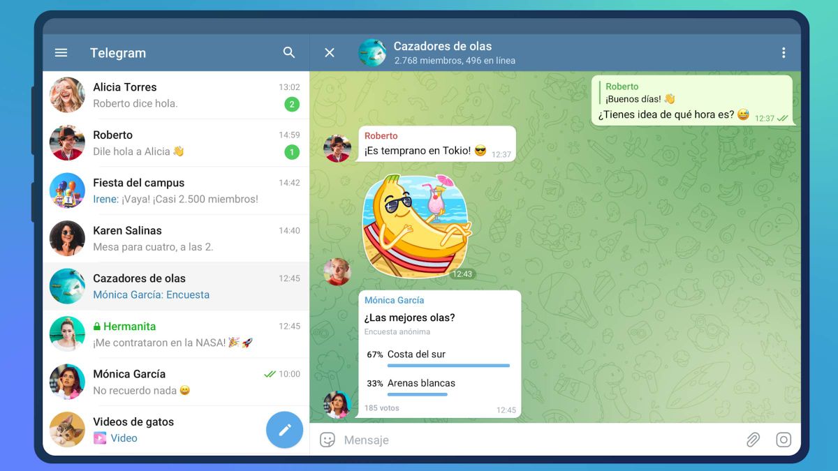 Nuevas funciones que llegan a Telegram en 2025