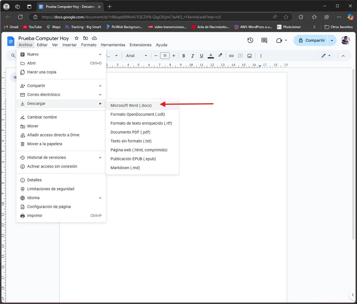 Cómo convertir documentos de texto a docx sin usar Microsoft Word