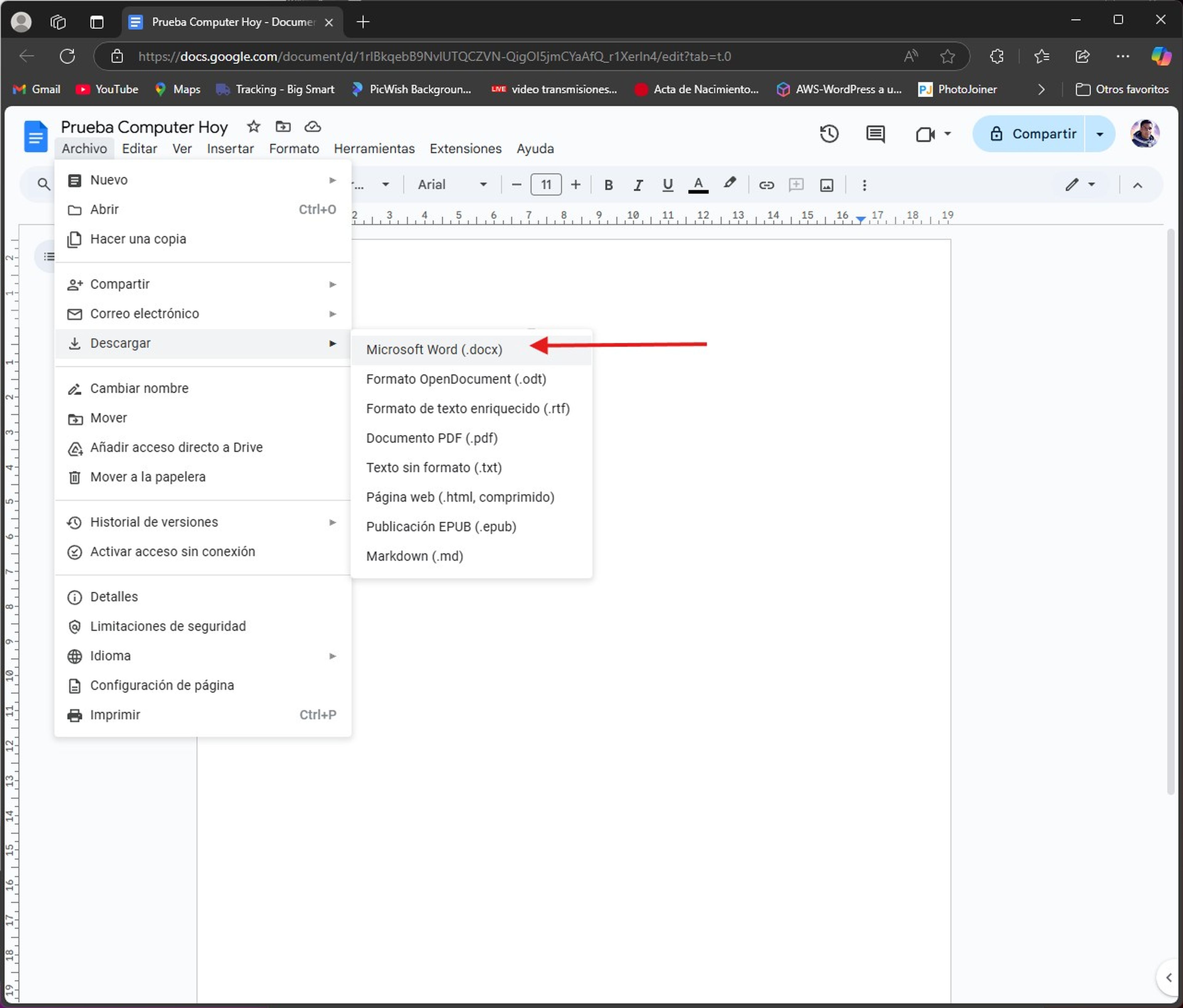 Cómo convertir documentos de texto a docx sin usar Microsoft Word