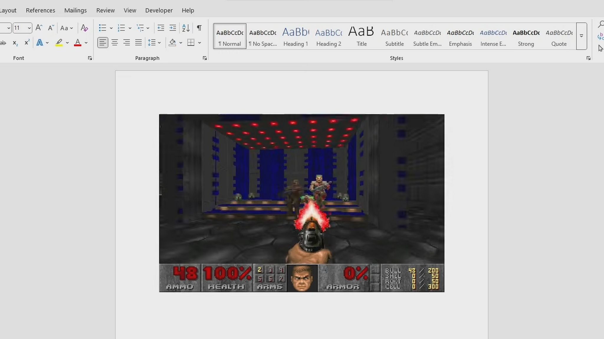 Ya puedes jugar a Doom en Microsoft Word, pero no deberías hacerlo