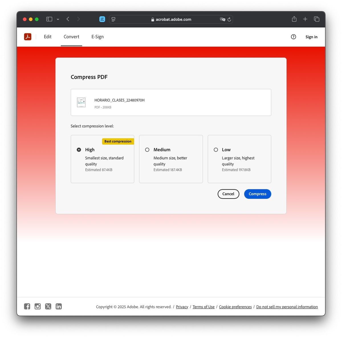 Cómo comprimir un documento PDF sin perder calidad, gratis y sin ...