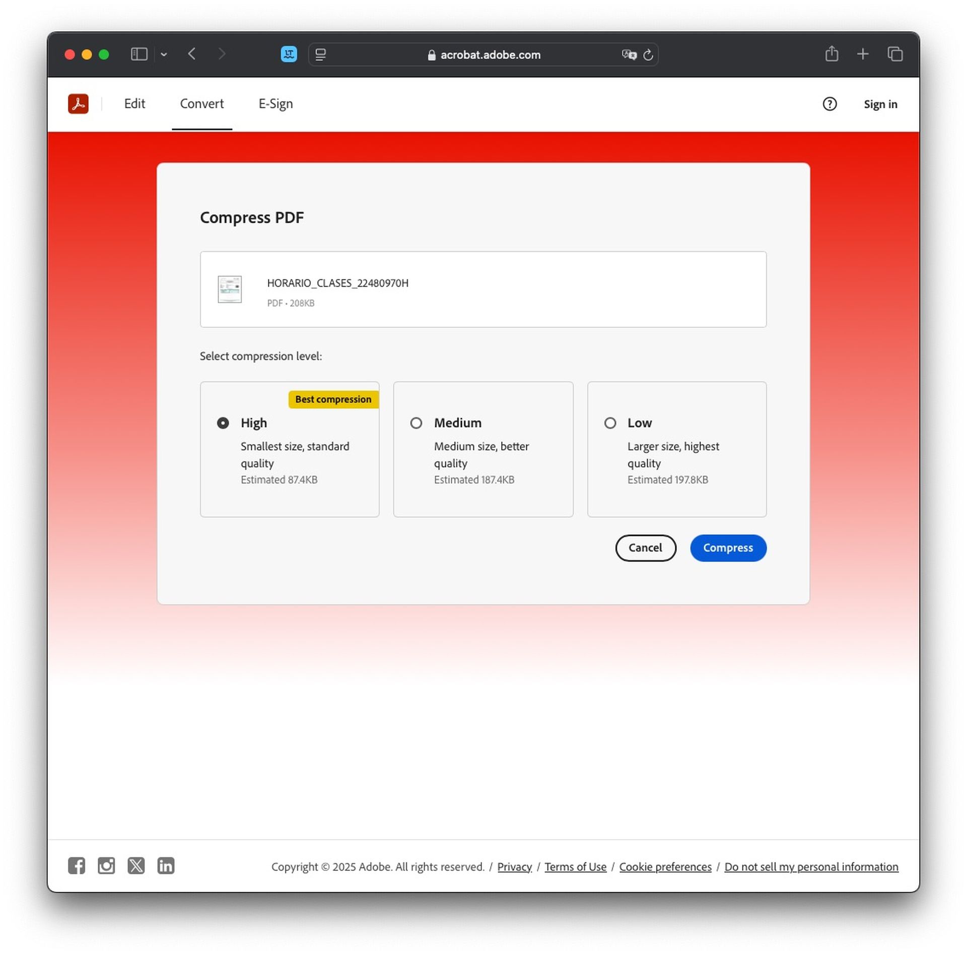 Cómo comprimir un documento PDF sin perder calidad, gratis y sin ...