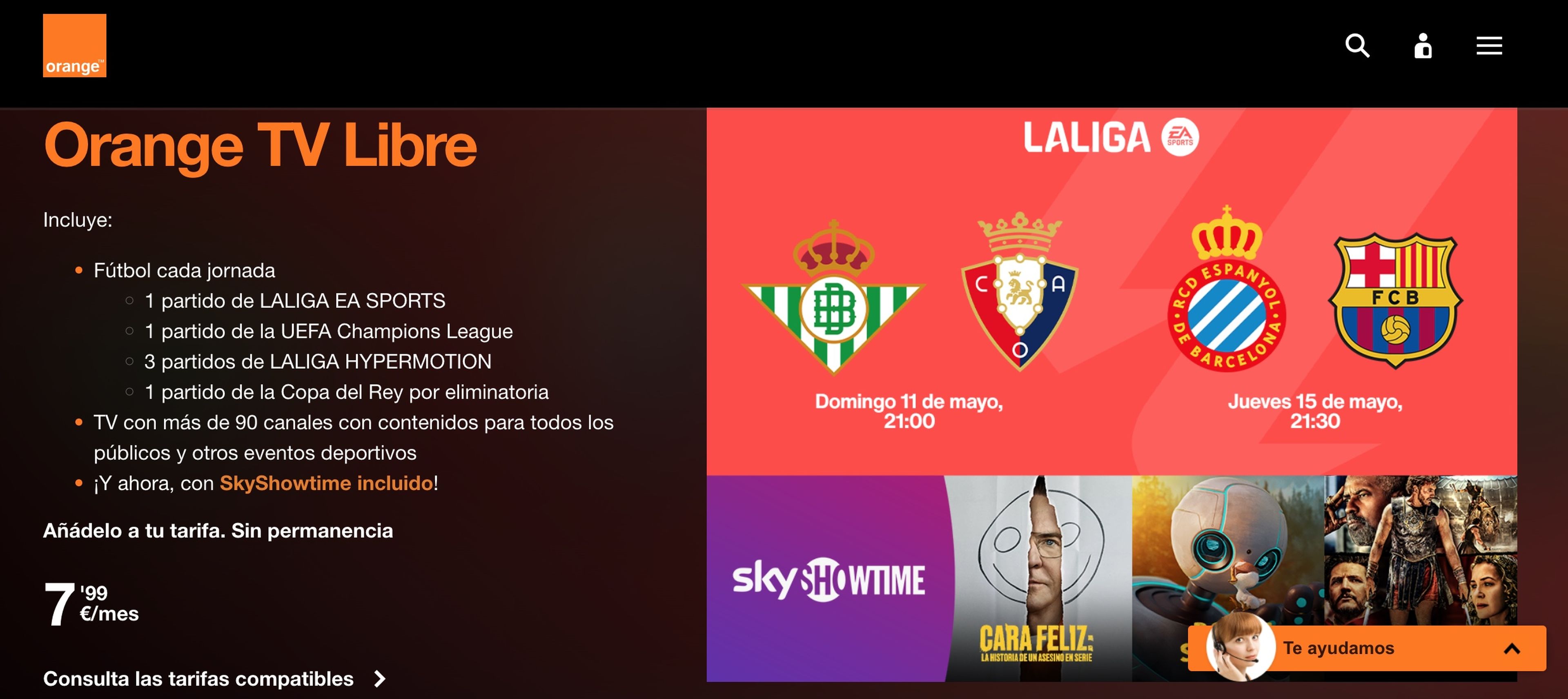 Palo a Movistar Plus+, esta alternativa es más barata, sin permanencia, con fútbol y SkyShowtime ...