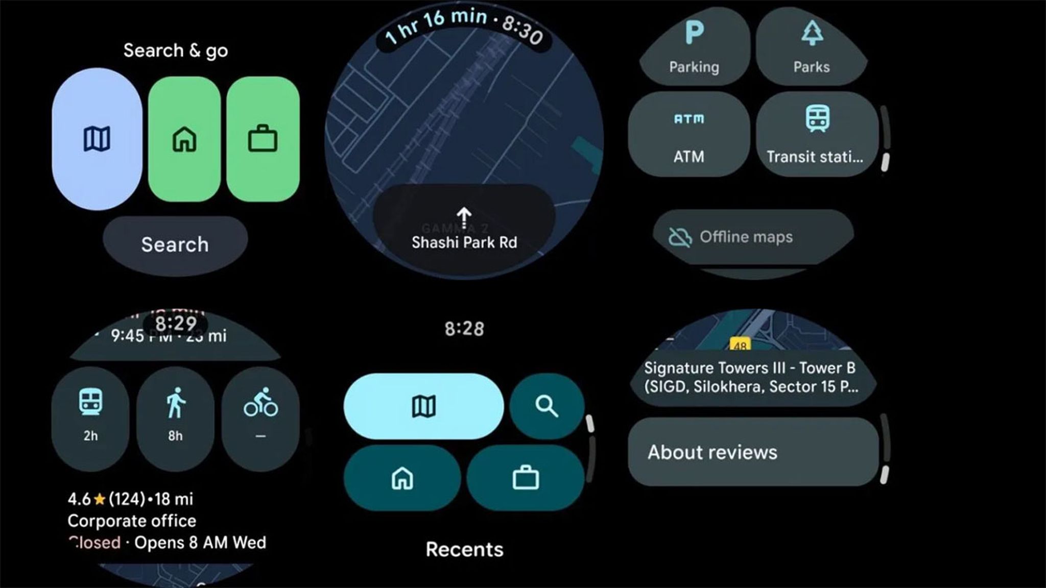Google Maps prueba de sorpresa una nueva interfaz en Wear OS y así luce