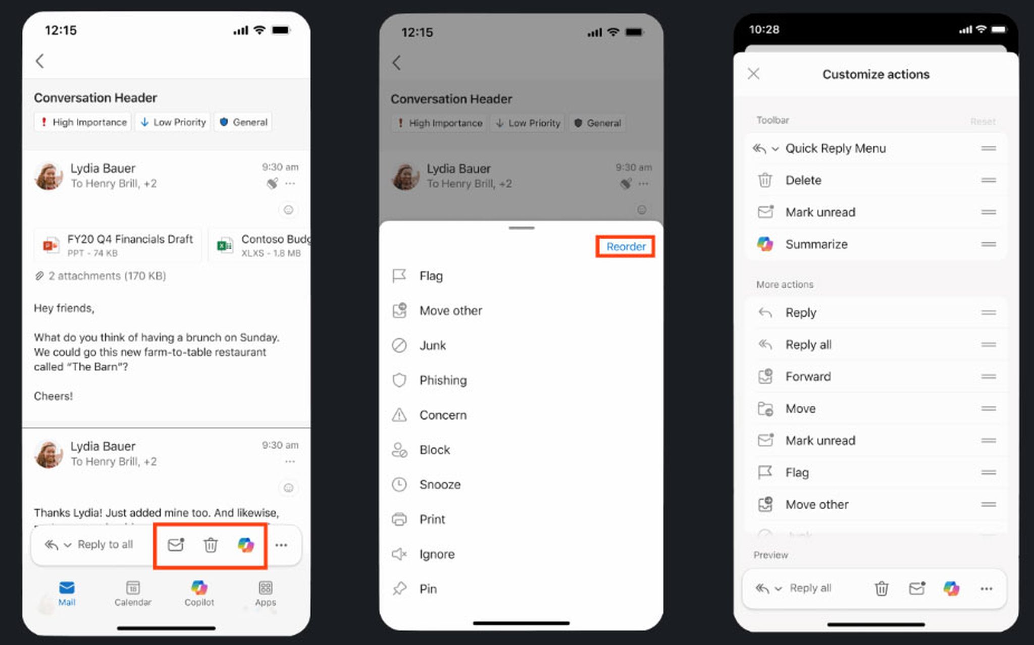 Outlook para Android e iOS por fin permite personalizar la barra de ...