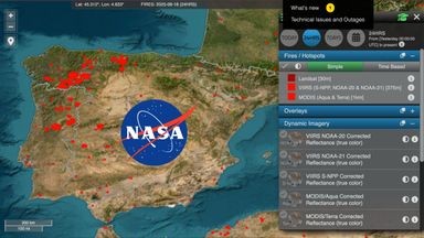 La NASA crea un mapa online para seguir en tiempo real los incendios activos en España y sus ...